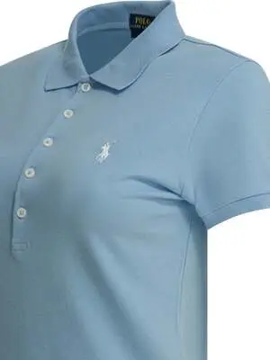 Polo Ralph Lauren Slim Fit Stretch Polo Shirt With Logo - Light Blue