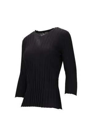 LA ROSE Cashmere And Silk Top - Nero