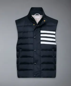 Thom Browne Lightweight Downfill 4-bar Vest - Navy