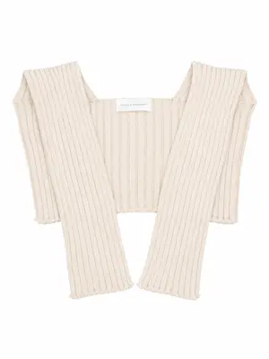NICCOLO PASQUALETTI Parte Scarf Wool Yarn - Cream