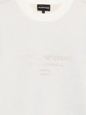 Emporio Armani Lurex Sweatshirt - White