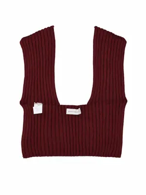 NICCOLO PASQUALETTI Parte Scarf Wool Yarn - Burgundy