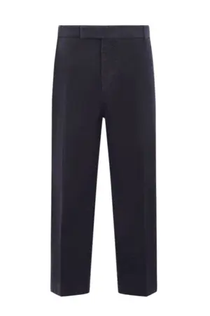 Thom Browne Utility Chino Trouser Garment Dye In Cotton Twill - Navy