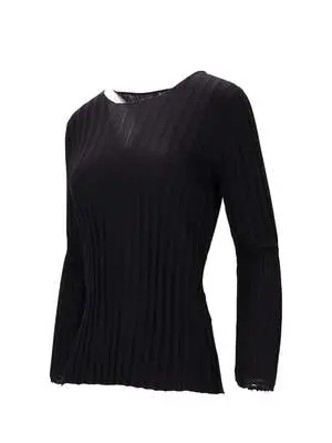 LA ROSE Cashmere And Silk Blend Top - Nero