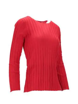 LA ROSE Crewneck Cashmere-silk Top