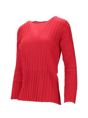 LA ROSE Crewneck Cashmere-silk Top