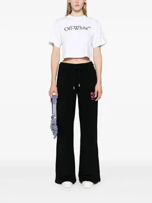 Off White Big Logo Bookish Crop Tee