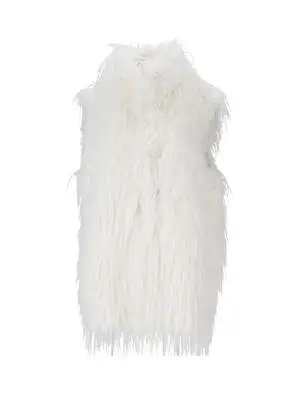 Women's White Fur Vests