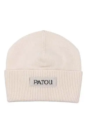 Patou Label Beanie - White