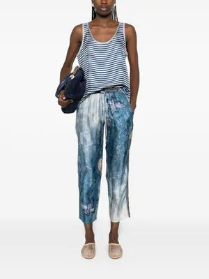 PIERRE-LOUIS MASCIA Striped Tank Top - Blue
