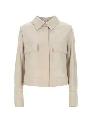Peuterey Ilya Suede Leather Jacket - Beige