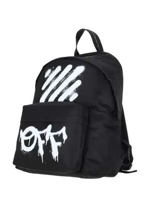 Off White Printed Backpack