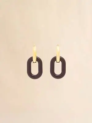 Marni Drop Earrings - Maroon