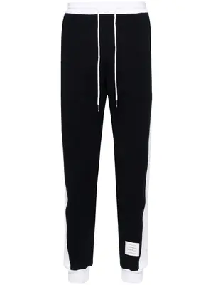 Thom Browne Sweatpants W/ Engineered Bar In Solid Classic Loopback Jersey