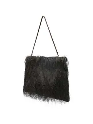 ALYSI Fringed Top Handle Shoulder Bag