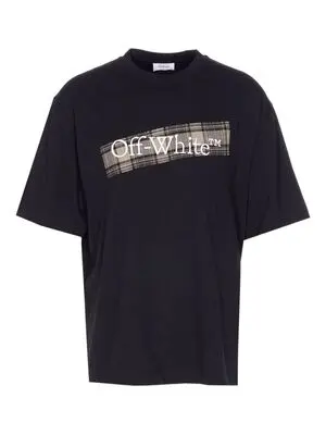 Off White Flannel Diag Skate S/s Tee Black White