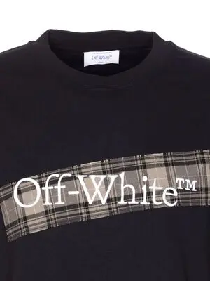 Off White Flannel Diag Skate S/s Tee Black White