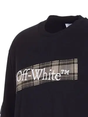 Off White Flannel Diag Skate S/s Tee Black White