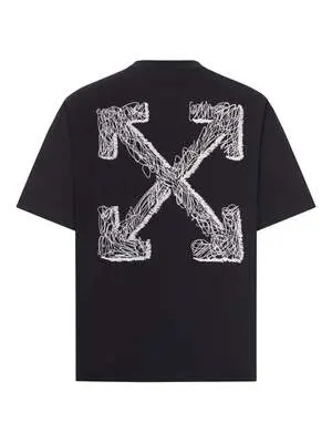 Off White Scribble Arr Skate S/s Tee Black White