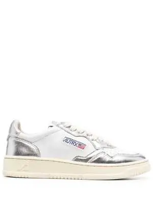 AUTRY Medialist Low Leather Sneakers - Silver