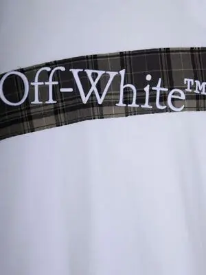 Off White Flannel Diag Skate S/s Tee White Black
