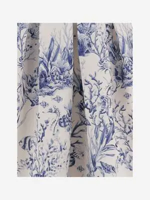 LUNATICA MILANO Flared Skirt With Fantasy Print - Blue