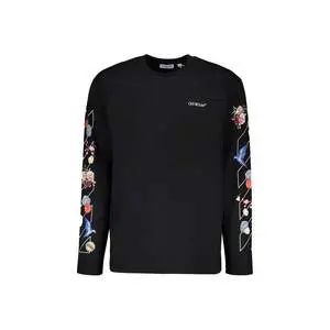Off White Logo Longsleeve T Shirt
