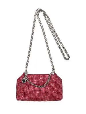 Stella McCartney Crystal Mesh Clutch With Chain Strap - Red