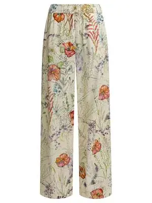 MC QUEEN Printed Wide Leg Trousers