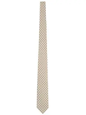 TOM FORD Printed Silk Neck Tie - Gold
