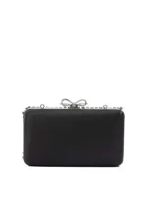 SELF-PORTRAIT Multi-crystal Knit Clutch - Black