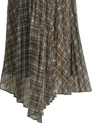 Acne Studios Plaid Pleated Skirt
