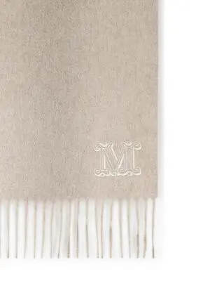 Max Mara Wsdalia' Sand Cashmere Scarf - Ivory