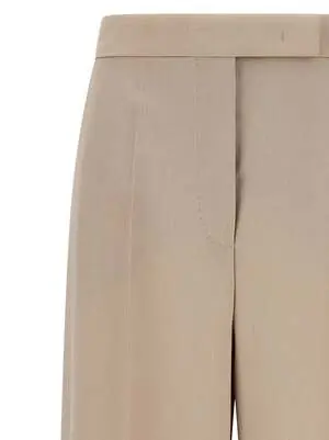 Max Mara Wool, Mohair, And Silk Canvas Trousers