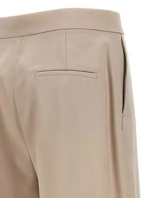 Max Mara Wool, Mohair, And Silk Canvas Trousers