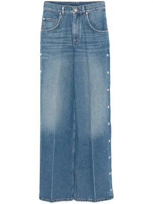 Stella McCartney Snap Stud Embellished Jeans