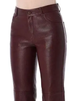Chloé Flared Lambskin Leather Trousers