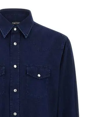 TOM FORD Western' Shirt - Blue