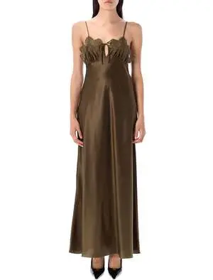 Saint Laurent Silk Satin Slip Dress