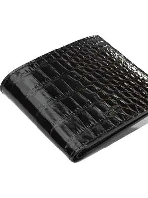 TOM FORD Crocodile Effect Bi Fold Wallet