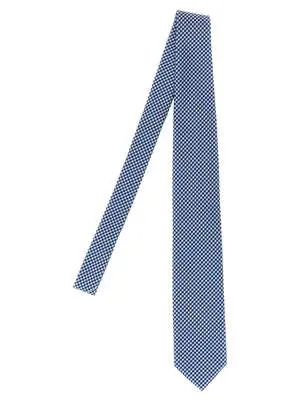 TOM FORD Tonal Star Textured Tie - Blue