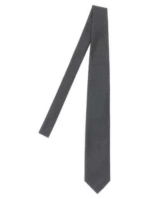TOM FORD Jacquard Neck Tie - Gray