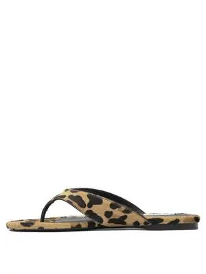 Alaïa Leopard Pony Skin Flip-flops