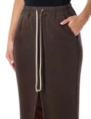 Rick Owens Long Slub Jersey Skirt - Dark Dust