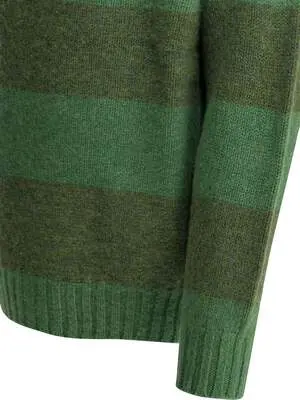 BEAMS Shetland Wool Crew-neck Sweater - Green