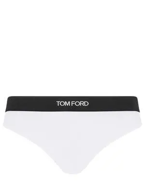 TOM FORD Thong With Logo - White