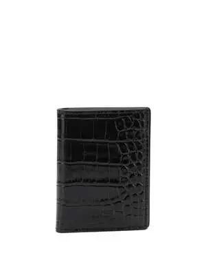 TOM FORD Crocodile Effect Folding Card Holder - Brown