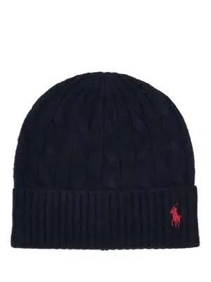 Ralph Lauren Cable Knit Beanie - Hunter Navy