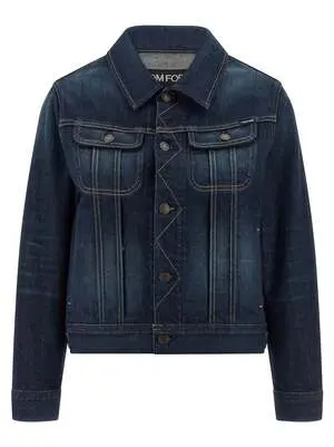 TOM FORD Japanese Stonewashed Denim Trucker Jacket