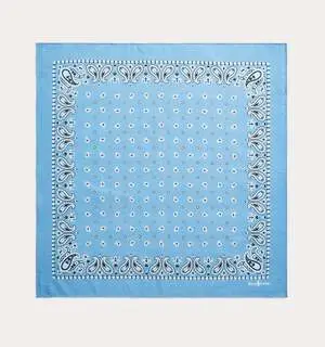 Ralph Lauren Paisley Print Bandana Scarf - Blue